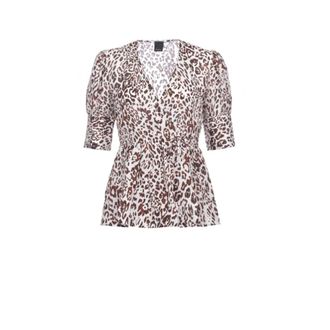 Pinko Rustikale Leinenbluse - - Blouses & Shirts - Damen - Mehrfarbig - S