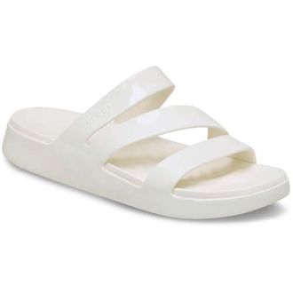 Crocs Femme Getaway Patent Strappy Sandales, Chalk, 38/39 EU