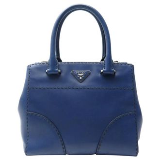 Prada Crossbody Bags - PRADA 2 WAY HANDTASCHE B2861K NAVY BLAUES RINDLEDE - Gr. unisize - in Blau - f&uuml;r Damen