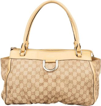 Gucci Crossbody Bags - Gucci GG Monogram Abbey Handbag - Gr. unisize - in Beige - f&uuml;r Damen