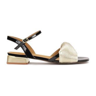 Kazar Gold-schwarze flache Sandalen mit Absatz - - Shoes - Damen - Schwarzk - 37 EU