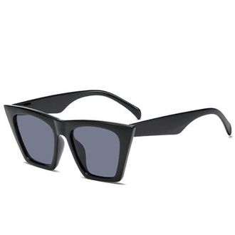 Generic Lunettes De Soleil Homme &Agrave; Monture Fine For Les Trajets Domicile-travail, D&eacute;coratives For Femmes For Sports Plein Air(Black)