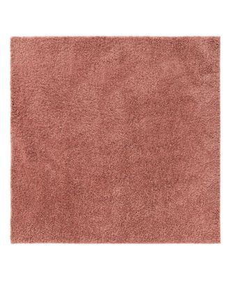 benuta Basic Hochflorteppich Soho - rosa 200x200 cm - Kuschelig Weicher Teppich im Minimalistischen Look - Pflegeleicht - Fu&szlig;bodenheizung Geeignet