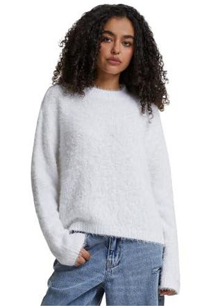 Urban Classics Tb6891-ladies Feather Mock Neck Sweater, Blanc, XS Femme