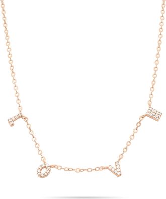 Tamaris Damen Halskette TJ-0700-N-45 aus 925 Silber in IP Roségold mit Zirkoniasteinen