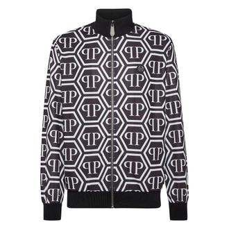 Philipp Plein Homme, Sweatshirts et sweats &agrave; capuche, Noir, Taille: 3XL Jogging Jacket Monogram