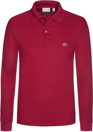 Lacoste Langarm-Poloshirt mit Krokodil-Aufnäher, Classic Fit in