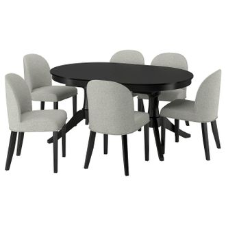 IKEA ROSENTORP / ROSENTORP Tisch und 6 St&uuml;hle