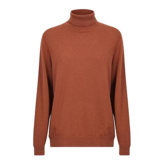 Zanone Brauner Strickpullover mit hohem Kragen - - Knitwear - Herren - Braun - 2XL