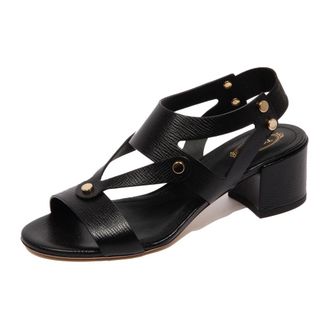 Tod's Korn Effekt Sandale Knopf Modell Schuh - - Shoes - Damen - Schwarzk - 36 EU