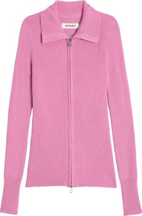 Apparis Gerippter Cardigan - Rosa