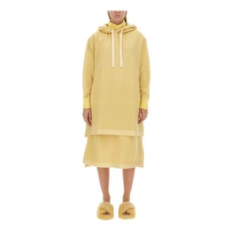 Jil Sander Sweatshirt mit Kapuze - - Knitwear - Damen - Gelb - M