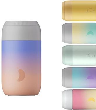 Chilly's Serie 2 Tasse a cafe isotherme - Tasses avec double parois & couvercles - Sans BPA En acier inoxydable - Dawn, 340ml