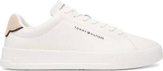 Tommy Hilfiger Sneakers Th Court Lth Detail Ess FM0FM05367 Wei&szlig;