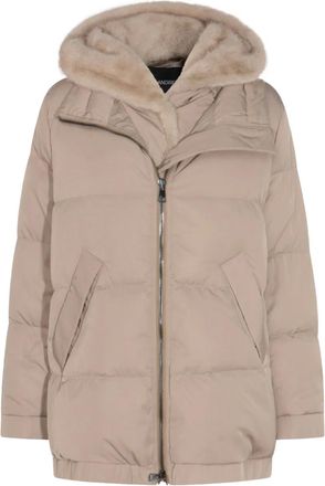 Lou Andr&eacute;a Mantel mit Kapuze - Nude