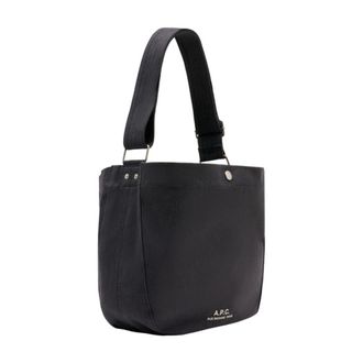 A.P.C. Mens Journal Crossbody Bag Black Cotton
