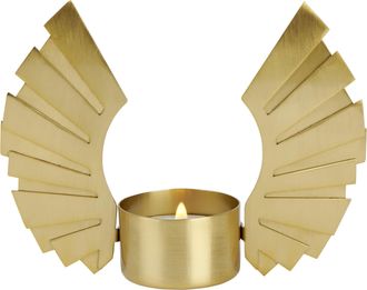 LAMBERT [W0725] Uriel Teelichthalter Edelstahl, antik Gold, H 10cm