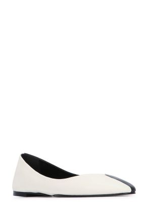 Jacquemus Womens Les Ballerines Ovalo Flat Black Lamb Leather