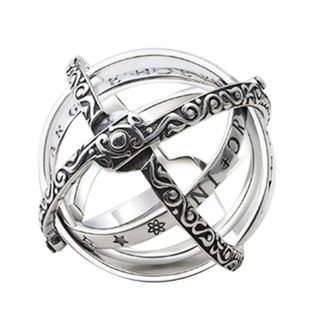 Generic Modischer Ring f&uuml;r Frauen und M&auml;nner, Astronomie, offen, Globus, Vintage, Wissenschaft, Schmuck, Silber, tragbar und n&uuml;tzlich, einfache Bedienung