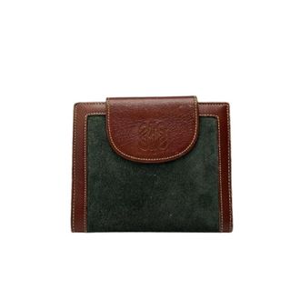 Loewe Pre-owned Leder Geldb&ouml;rse - - Pre-owned - Damen - Gr&uuml;n - ONE SIZE