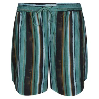 Pinko Arrone Shorts Mussola Stampa Riga Pennellata - - Shorts - Damen - Mehrfarbig - S