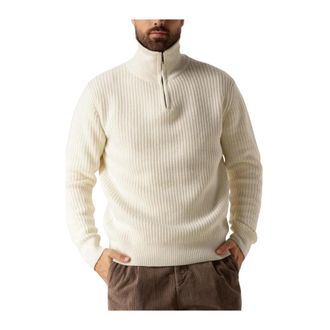 Selected Beiger Strick-Halb-Zip-Pullover - - Knitwear - Herren - Beige - XL