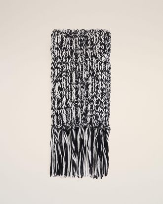 Ami Ami Paris - Echarpe bicolore noire et blanche en laine Noir - TU - Unisex