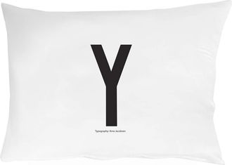 DESIGN LETTERS Buchstaben Kissenbezug (A-Z) | Baumwolle Kissenbezug 70x50 | Kissenbezug Wei&szlig; | Ideal f&uuml;r dekokissen, Outdoor Kissen, Couchkissen & Sofa Kissen