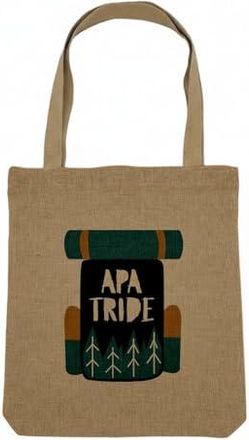 Fabulous Sac Shopping Tote Bag Aspect Lin - Apatride Backpack Sac &agrave; dos Voyage - de Courses Toile Epaisse 360g Beige Naturel Cabas Port&eacute; Epaule Solide Imprim&eacute; 