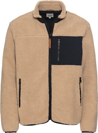 Camel Active Herren Fleece Overshirt mit Stehkragen Beige, Menswear-XXL