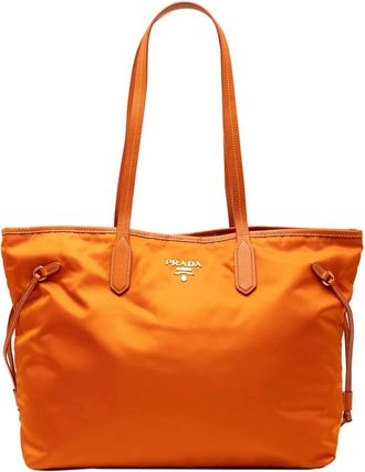 Prada sac à bandoulière Tessuto en cuir Saffiano (2010-2025) - Orange