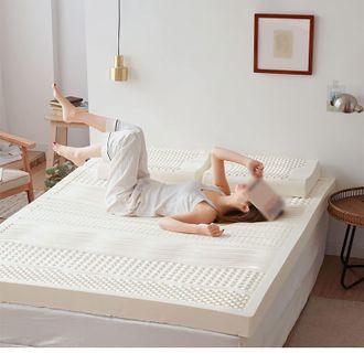 Generic Latexmatratze - 7 St&uuml;tzzonen - keine Verformung im zusammengeklappten Zustand, Bel&uuml;ftung aus Waben, Matratze aus Naturlatex, 7,5 cm, 150 x 190 cm (59 