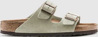 Birkenstock Mules Arizona Cuir Suédé Taupe