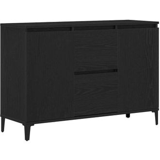 vidaXL Buffet avec tiroir Noir 104 x 35 x 70 cm Bois ding&eacute;nierie Vidaxl