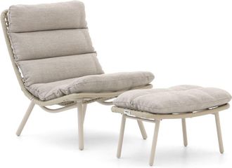 Forza Furniture Forza Marradi Gartensessel mit Gartenhocker