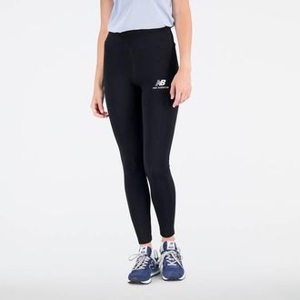New Balance Damen Tights Essentials Stacked Logo Cotton Legging