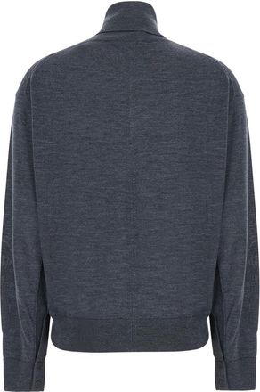 Semicouture Womens V-Neck Pullover Freda Grey Wool Virgin Tops Top