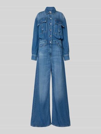 Guess Jumpsuit in Denim-Optik mit Brusttaschen