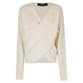 Federica Tosi Cross-Over Sweater - - Knitwear - Damen - Beige - M
