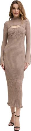 Guess Damen, Kleider, Beige, LGr&ouml;&szlig;e