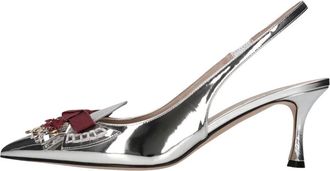 N&deg;21 Femme, Chaussures, Gris, Taille: 38 EU Escarpin Slingback Verni