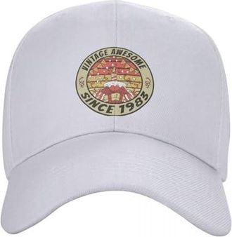 Generic Casquette de baseball classique vintage Awesome Since 1983 Trucker Hat Hommes Femmes Personnalis&eacute; Adulte Casquette de baseball Cadeau ext&eacute;rieur