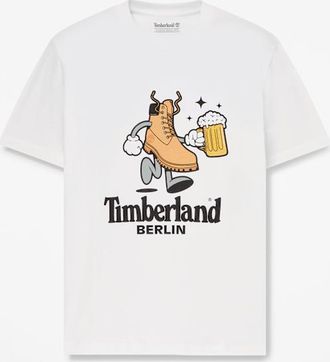 Timberland All Gender Berlin Kurzarm-T-Shirt in Wei&szlig;, Wei&szlig;, Gr&ouml;&szlig;e