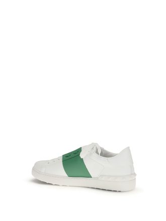 Valentino Garavani Mens Open Sneakers White-Green Briar Briar-White Trainers White/green Briar/white