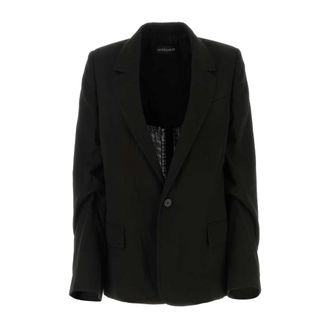 Ann Demeulemeester Schwarzer Renske Blazer - - Jackets - Damen - Schwarzk - M