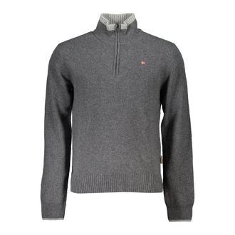 Napapijri Herren Pullover Grau Langarm - - Knitwear - Herren - Grau - 2XL