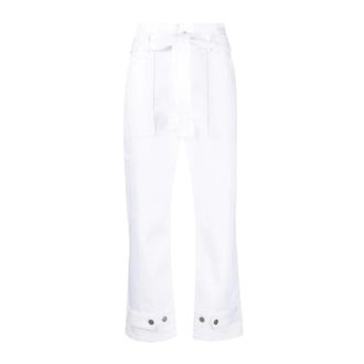 P.A.R.O.S.H. Elegante wei&szlig;e Baumwollhose - - Trousers - Damen - Wei&szlig; - XS