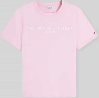 Tommy Hilfiger Regular Fit T-Shirt aus reiner Baumwolle mit Logo-Print