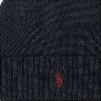 Polo Ralph Lauren 710886137 Ribbed Wool Beanie - Gray
