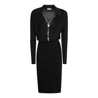 Elisabetta Franchi Knitted Kleider - - Dresses - Damen - Schwarzk - M